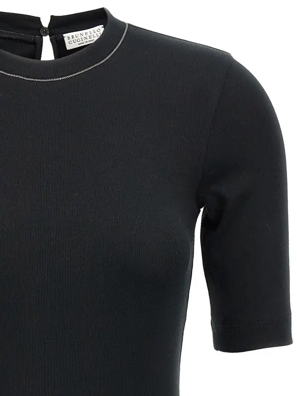 Brunello Cucinelli Monile Ribbed T-shirt