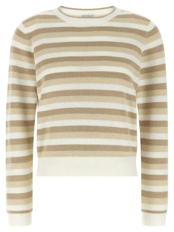 Brunello Cucinelli Striped Cotton Sweater