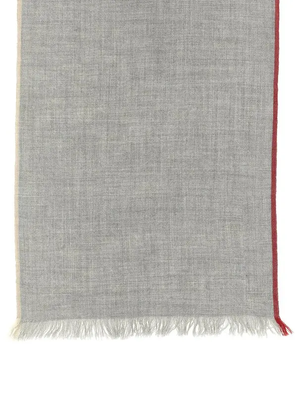 Brunello Cucinelli Contrast Border Scarf
