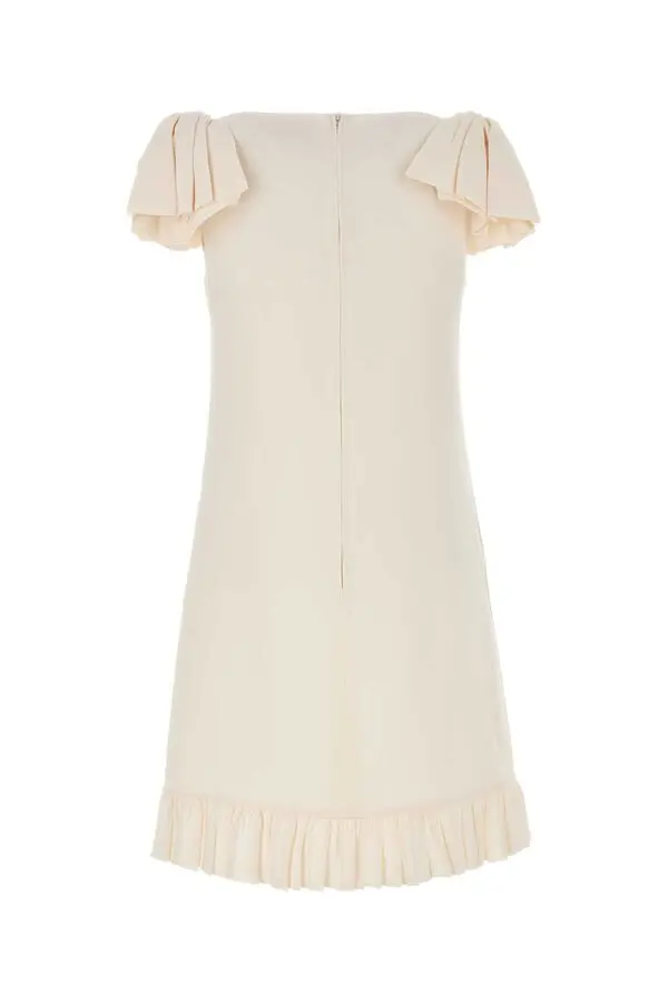Valentino Garavani Wool Blend Dress - White