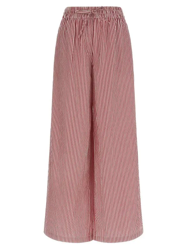 P.a.r.o.s.h Cashine Cotton Poplin Striped Pants - Red