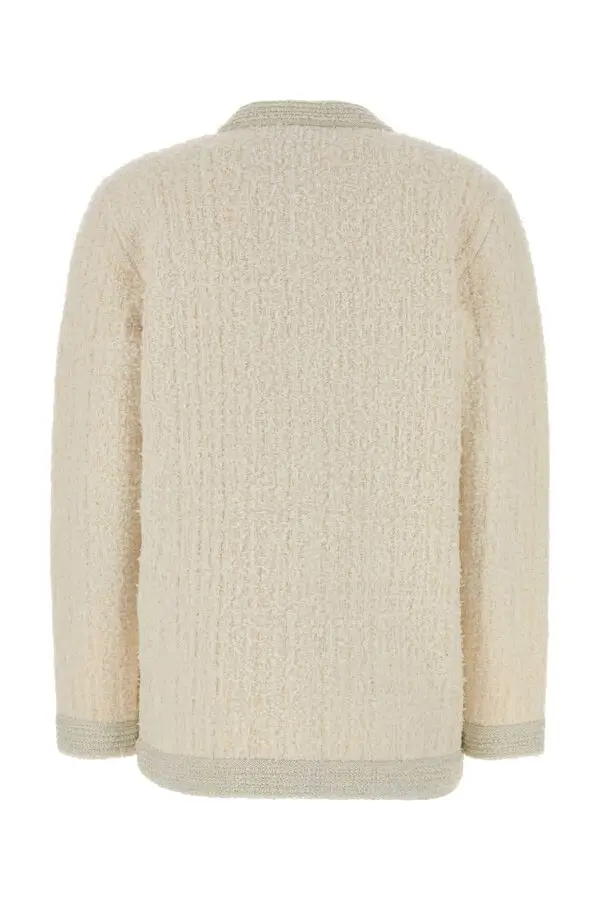 Gucci Ivory Stretch Boucle Cardigan