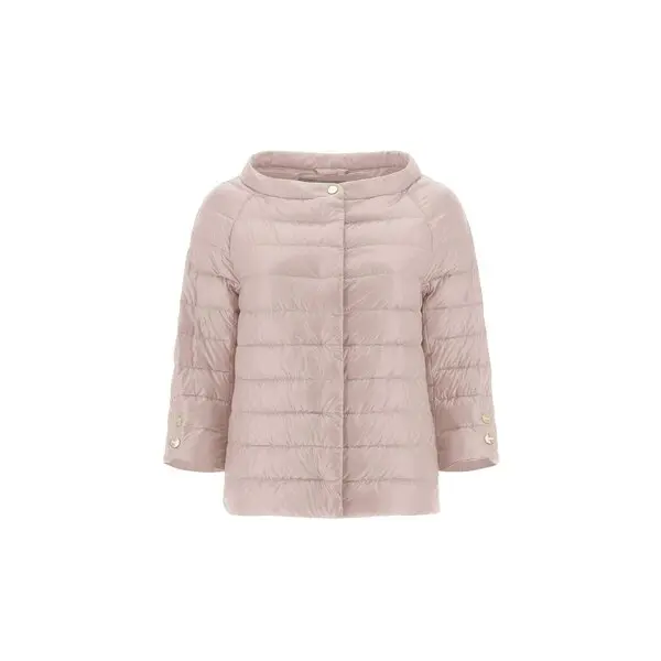 Herno Hernocropped Sleeve Down Jacket - Pink