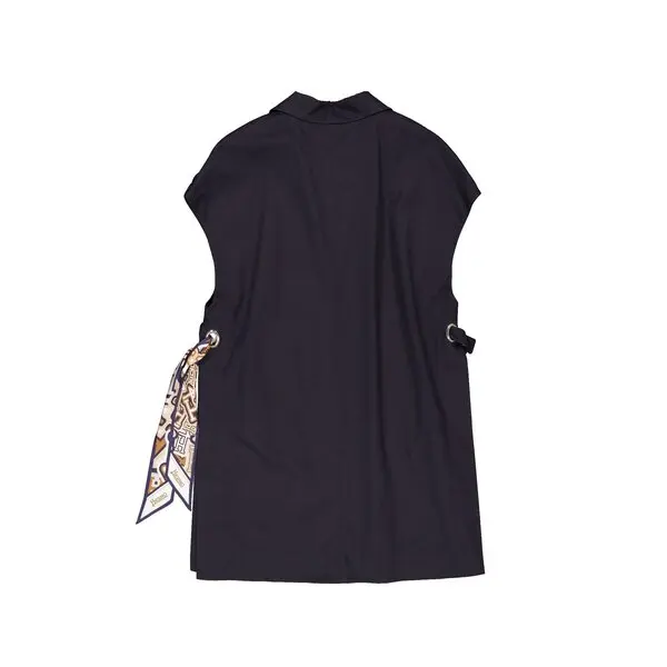 Herno Sleeveless Long Coat - Blue