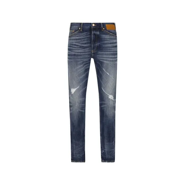 Palm Angels Cotton Denim Jeans - Blue