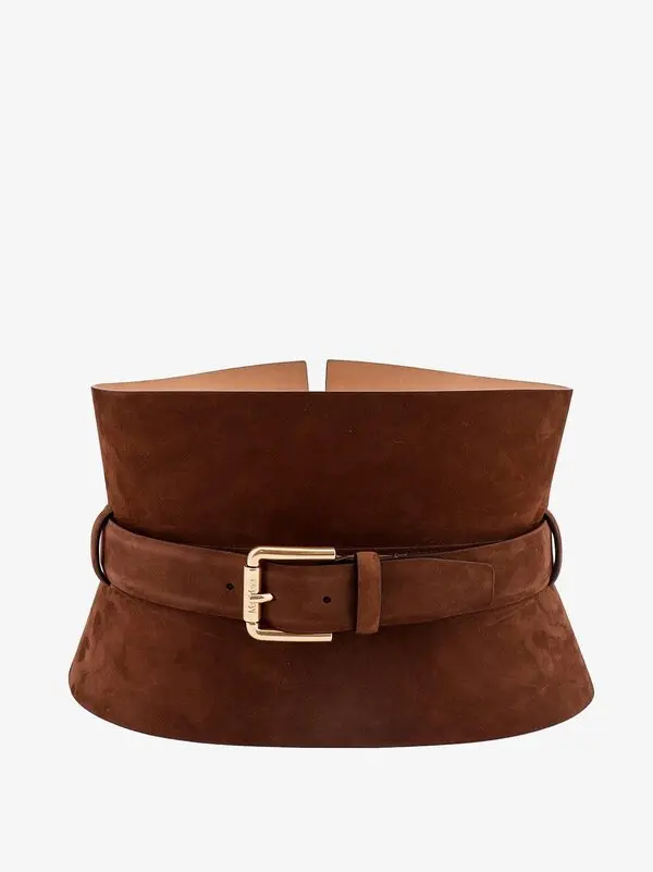 Max Mara Nubuck Bustier Belt - Brown