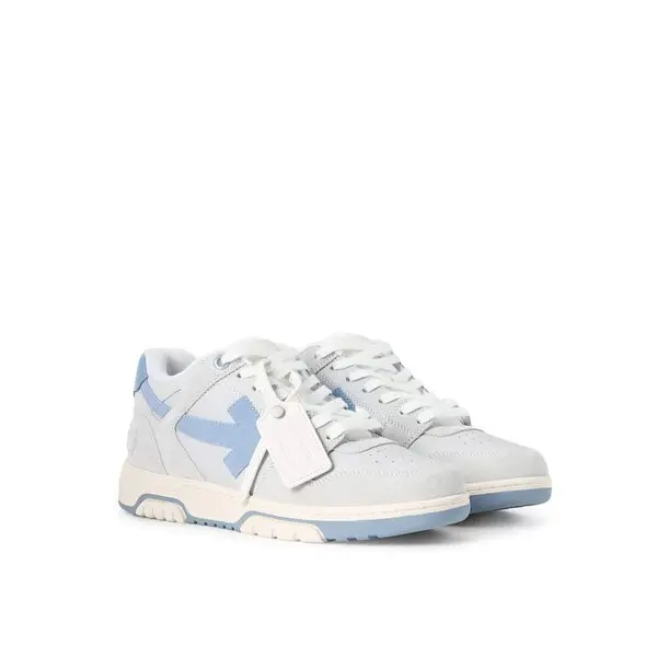 Off-White Leather Sneakers - Gray