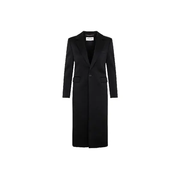 Saint Laurent Satin Coat - Black