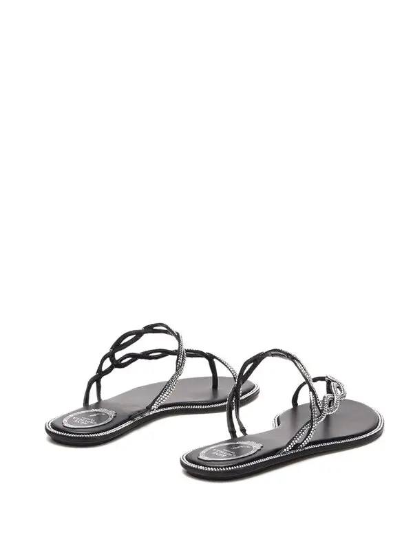 Rene Caovilla Braided Flat Sandals
