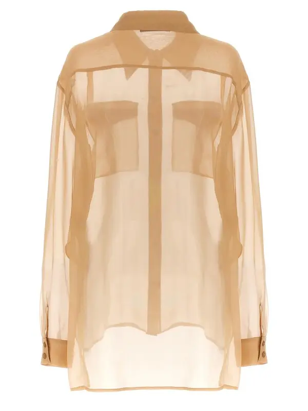 Alberta Ferretti Chiffon Shirt - Cream