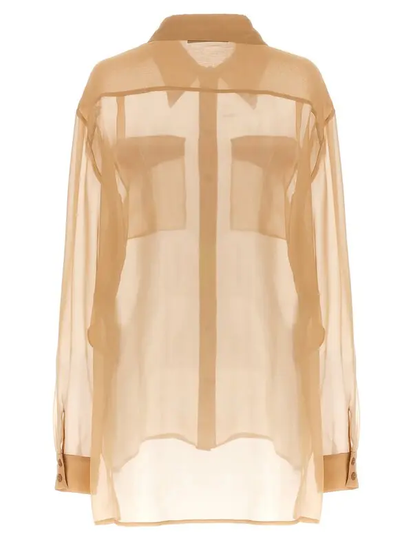 Alberta Ferretti Chiffon Shirt - Cream