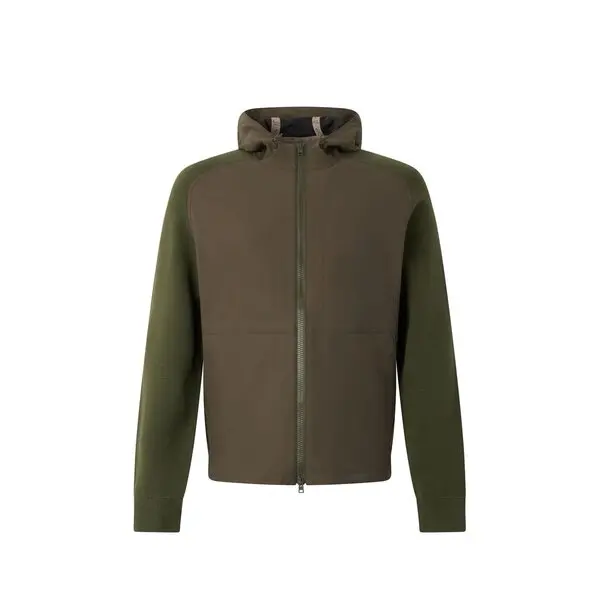 Herno Panelled Hooded Jacket - Green
