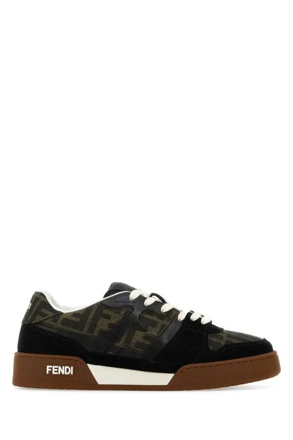 Fendi Leather, Rubber And Fabric Match Sneakers - Multicolor