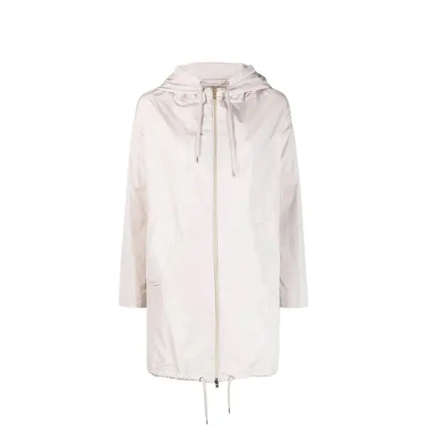 Herno Techno Taffeta Parka Coat - White