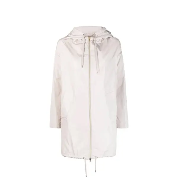 Herno Techno Taffeta Parka Coat - White