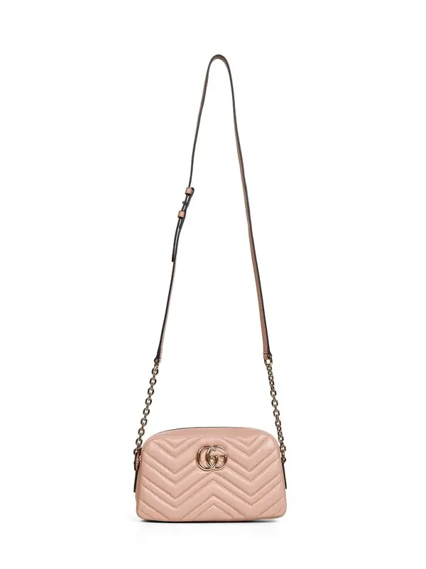 Gucci Pinky Beige Gg Marmont Small Camera Bag - Multicolor