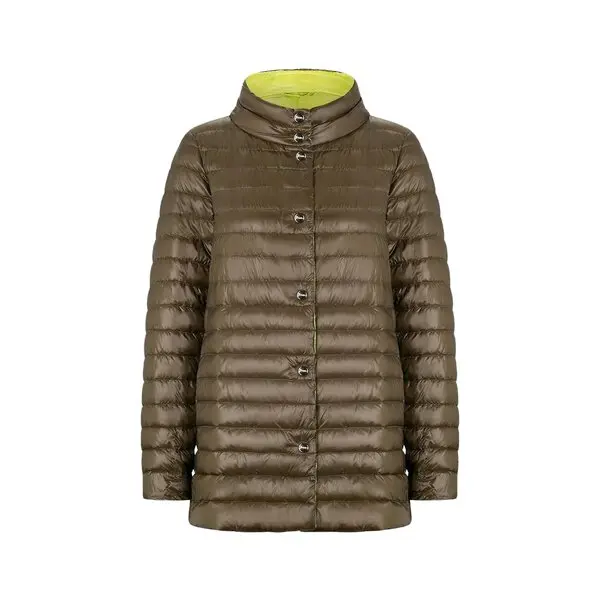 Herno Ultralight Reversible A-line Down Coat - Green