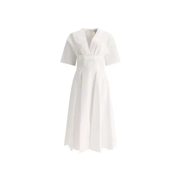 Alaïa Cotton Midi Dress - White