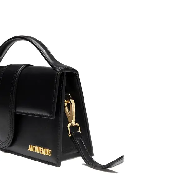 Jacquemus Le Grand Bambino Bag Gold Logo - Black