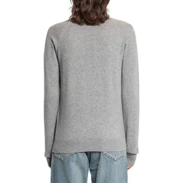 Saint Laurent Cassandre Cashmere Sweater - Gray