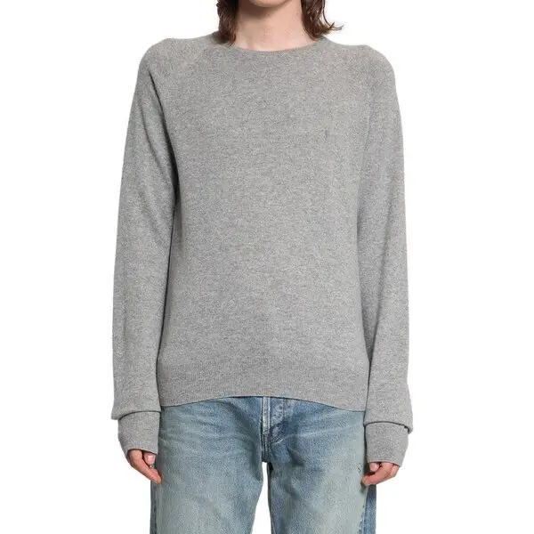 Saint Laurent Cassandre Cashmere Sweater - Gray