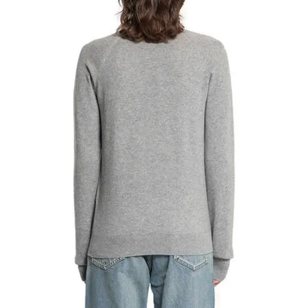 Saint Laurent Cassandre Cashmere Sweater - Gray
