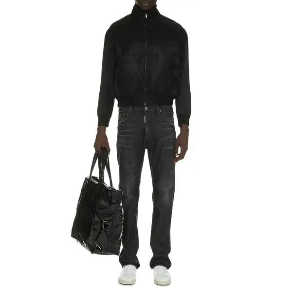 Saint Laurent Embroidered Bomber Jacket - Black