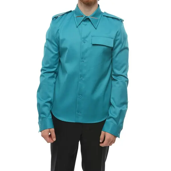 Bottega Veneta Grain De Poudre Wool Shirt