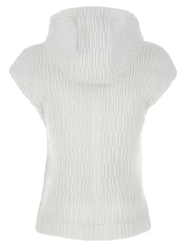 FERRAGAMO Hooded Vest - White