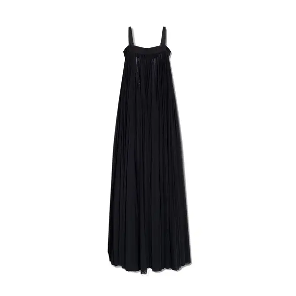 Dolce & Gabbana Maxi Pleated Dress - Black