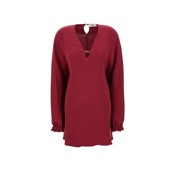 Fendi Cady Silk Dress - Purple