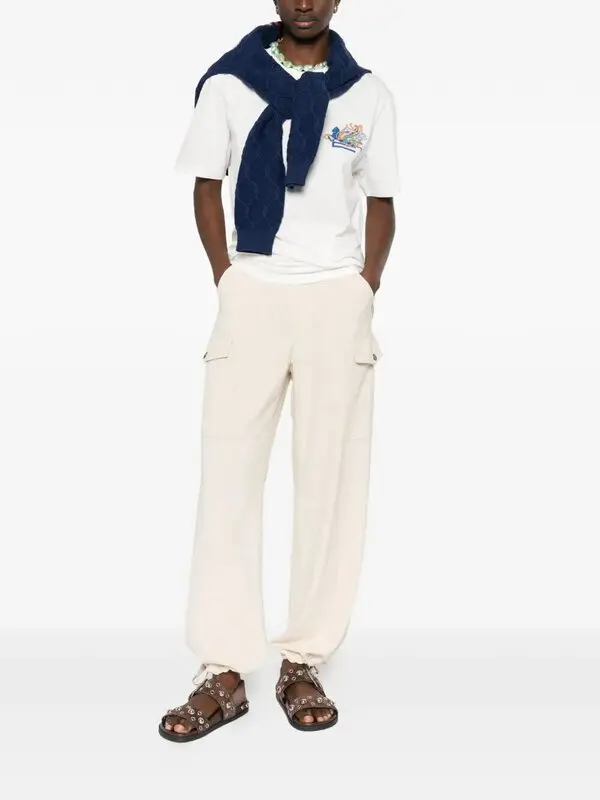 Etro Embroidered Logo Cotton T-shirt