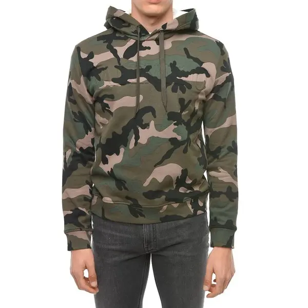 Valentino Garavani Camouflage Pattern Hoodie Sweatshirt