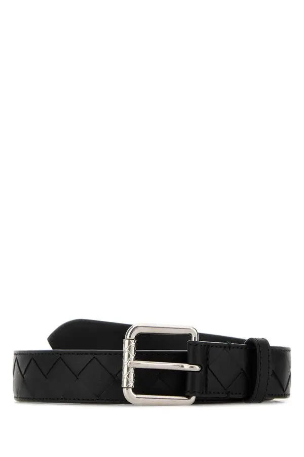 Bottega Veneta Leather Belt - Black