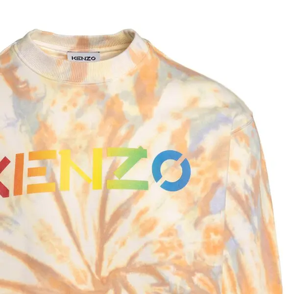 Kenzo Cotton Logo Sweatshirt - Orange