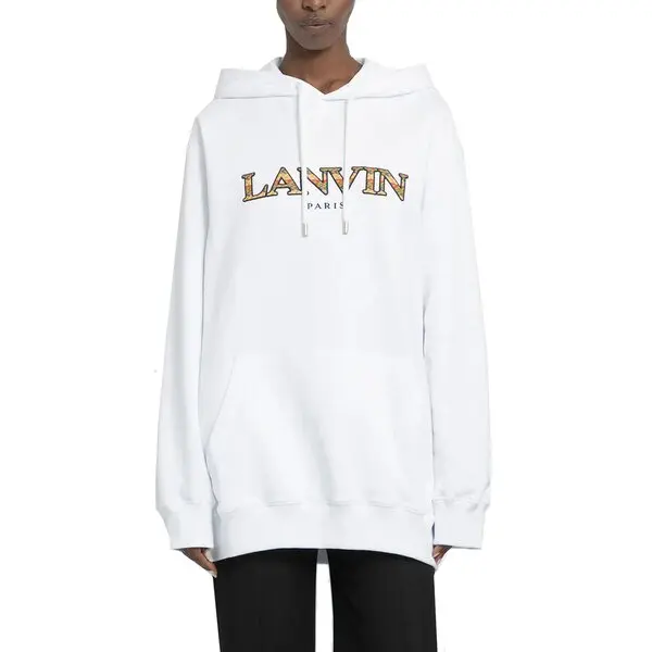 LANVIN Oversized Logo Hoodie Sweatshirt