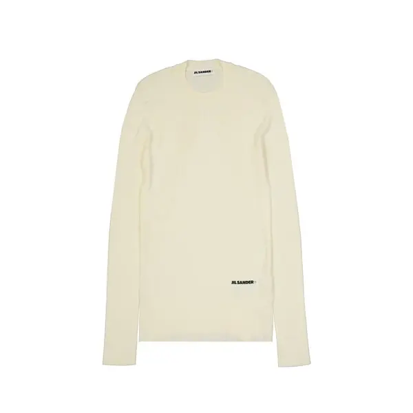 JIL SANDER Fitted Jumper - White
