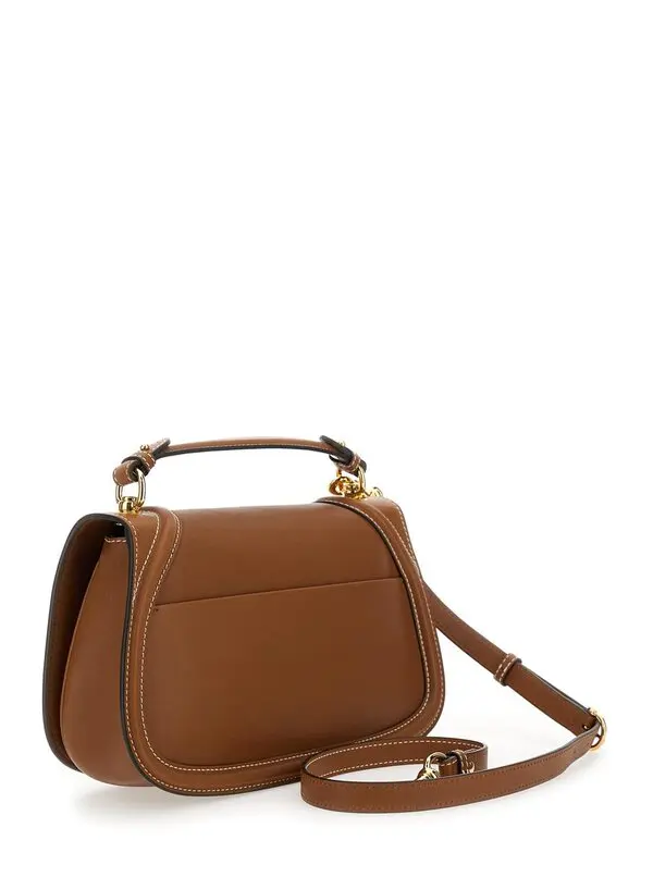 Gucci Blondie' Brown Handbag With Logo Detail On Front In Leather - Multicolor