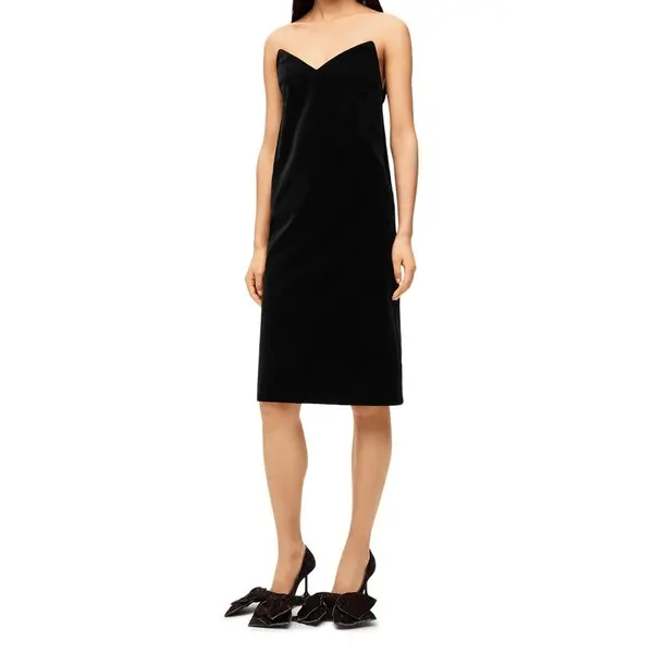 Loewe Bustier Velvet Dress