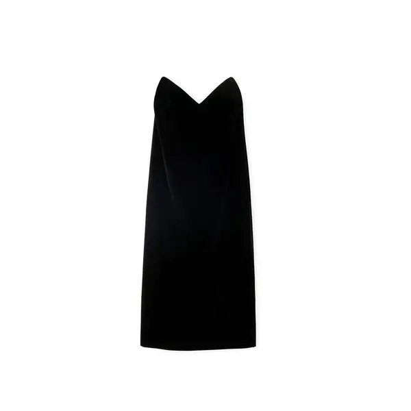 Loewe Bustier Velvet Dress - Black
