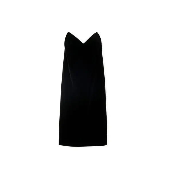 Loewe Bustier Velvet Dress - Black