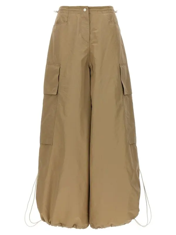 Palm Angels Nylon Parachute Pants - Cream