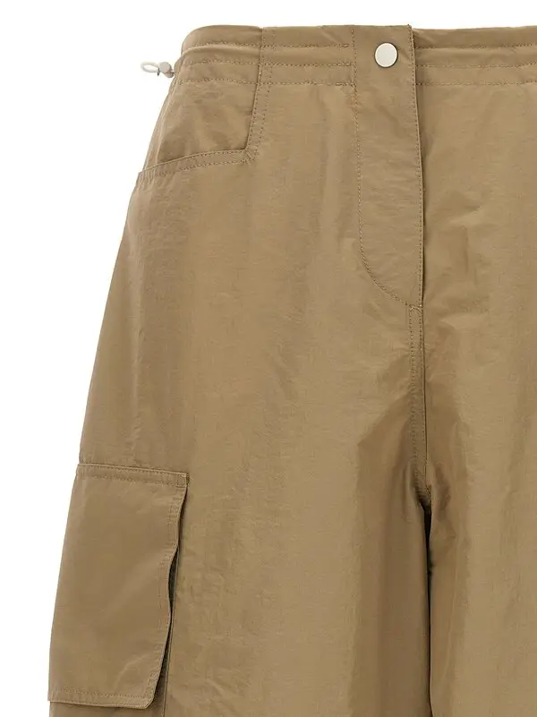 Palm Angels Nylon Parachute Pants - Cream