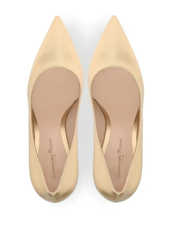 GIANVITO ROSSI 85 Nappa Leather Pumps - Silver