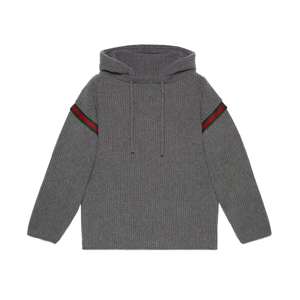 Gucci Wool Zipped Sweatshirt - Gray