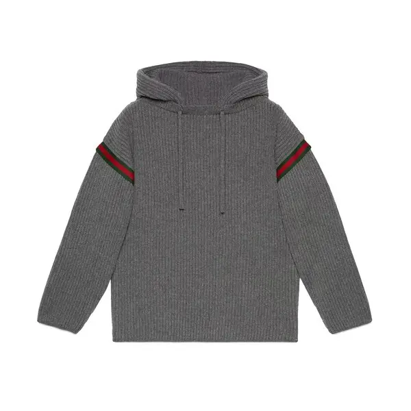 Gucci Wool Zipped Sweatshirt - Gray