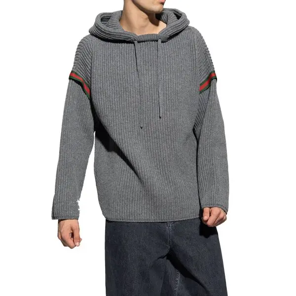 Gucci Wool Zipped Sweatshirt - Gray