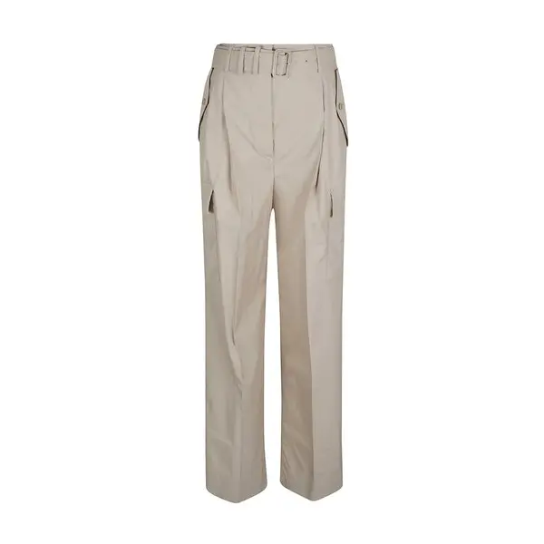 Prada High Waist Trousers - Cream
