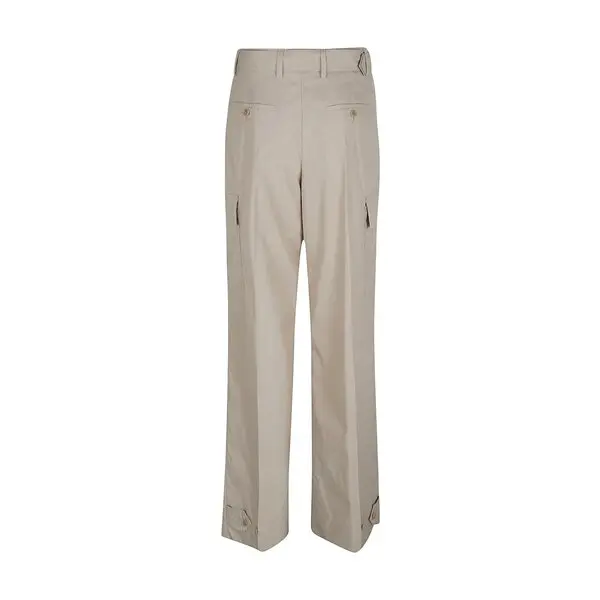 Prada High Waist Trousers - Cream