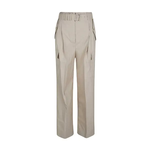 Prada High Waist Trousers - Cream